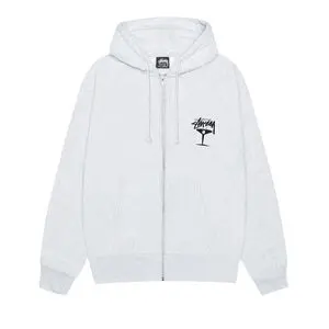 StÜssy Martini Zip Hoodie - Grey