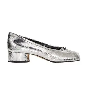 Maison Margiela Silver Tone Flats For Women