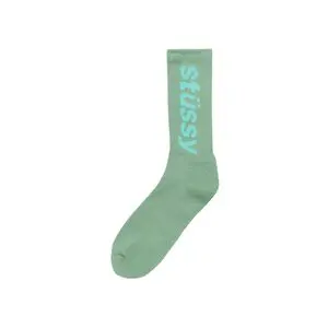 StÜssy Helvetica Crew Socks - Green