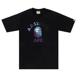 A BATHING APE Tie Dye College Tee - Black