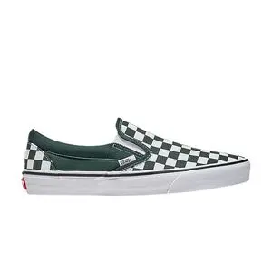 VANS Classic Checkerboard Slip-on Sneakers - Green