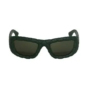 Bottega Veneta Intrecciato Rectangular Sunglasses