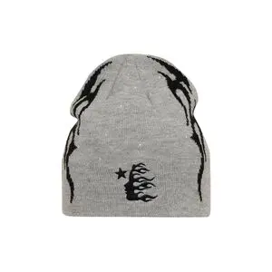 HELLSTAR Flame Beanie - Grey