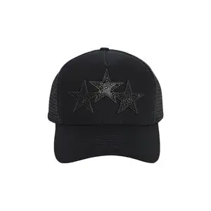 Amiri Crystal Star Trucker Hat - Black
