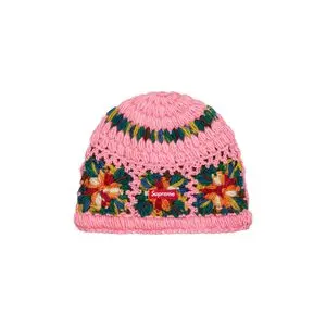 Supreme Crochet Beanie - Pink