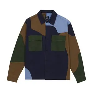 BRAIN DEAD Patchwork Military Field Shacket