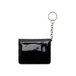 MAISON MARGIELA Patent Keyring Card Holder - Black