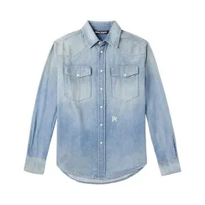 Palm Angels Monogram Denim Shirt