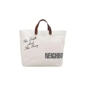 NEIGHBORHOOD Canvas Tote - White