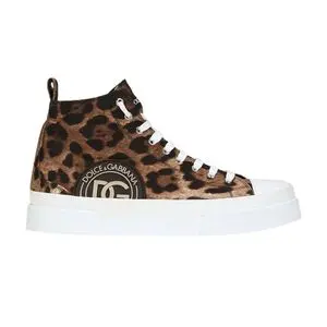 Dolce & Gabbana Portofino Mid Leopard Sneakers