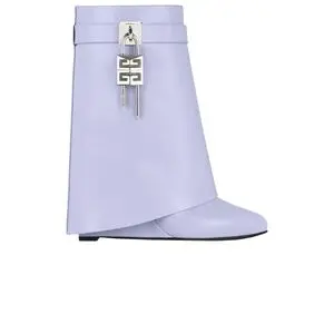 Givenchy Shark Lock Biker Ankle Boot - Purple