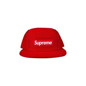 Supreme Pique Piping Camp Cap - Red