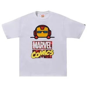 A BATHING APE X Marvel Comics Iron Tee - White