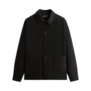 Kith Double Weave Boxy Collared Overshirt - Black