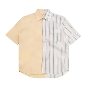 Marni Half Poplin Striped Shirt
