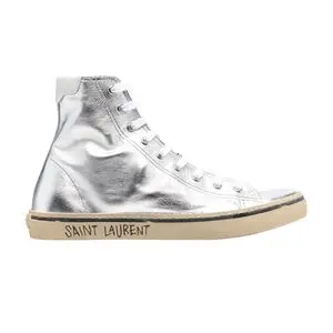 Saint Laurent Malibu Mid Metallic Sneakers
