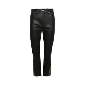 Rick Owens Detroit Cut Leather Pants - Black