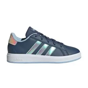 Adidas Grand Court Lace K Iridescent Stripes - Blue