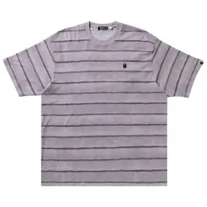 A BATHING APE Wave Pattern Relaxed Fit Tee - Grey