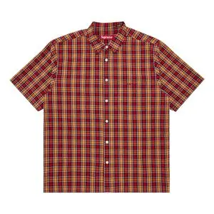 Supreme Mini Plaid Short-Sleeve Shirt - Red | Editorialist