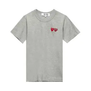 Play Comme Des Garcon Double Heart Tee