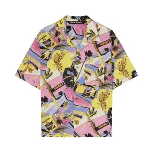 Palm Angels Graphic Print Bowling Shirt