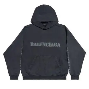 Balenciaga Stencil Molleton Archetype Faded Hoodie