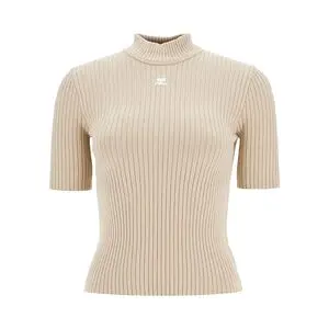 COURREGES Ribbed Turtleneck Sweater