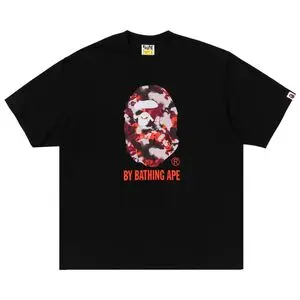 A BATHING APE Map Camo Relaxed Fit Tee - Black