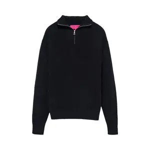 THE ELDER STATESMAN Relaxed Half Zip Sweater