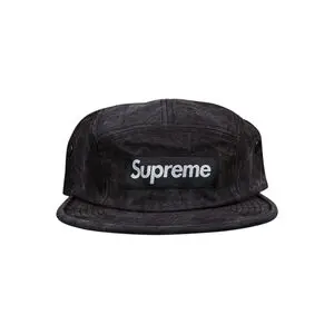 Supreme Washed Canvas Camp Cap - Black