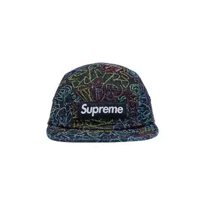 Supreme Handwriting Denim Camp Cap