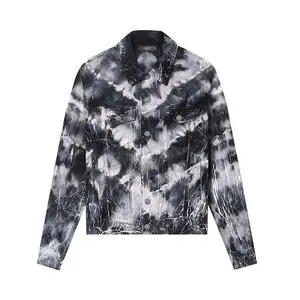 Amiri Cracked Tie Dye Trucker Jacket