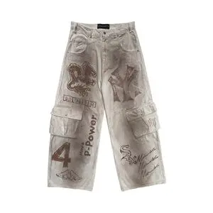 TRAVIS SCOTT X Mowalola Logo Trousers