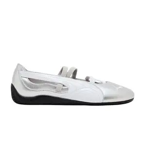 Puma Silver Tone Flats For Women