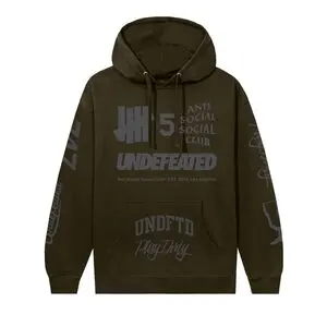 ANTI SOCIAL SOCIAL CLUB X Undefeated Schizophrenia Army Hoodie - Brown