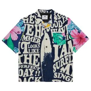 MARINE SERRE Regenerated Jersey Jacquard Towels Bowling Shirt - Multicolor