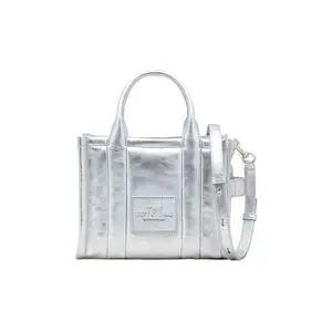 Marc Jacobs Metallic Leather Small Tote - Silver
