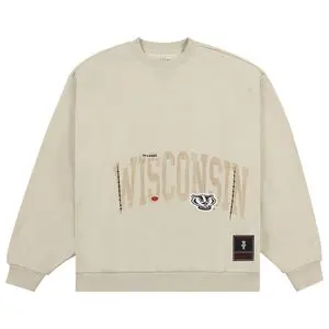 TRAVIS SCOTT Cactus Jack X Mitchell & Ness University Of Wisconsin Crewneck - Tan