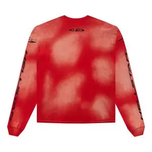 HELLSTAR H Cursive Logo Longsleeve - Red