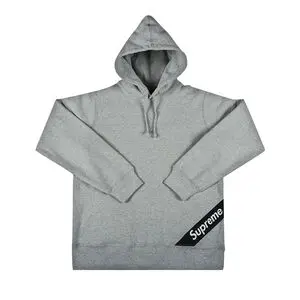 Supreme Corner Label Hooded Sweatshirt - Grey