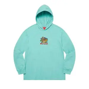 Supreme Dragon Hooded Long-sleeve Top - Blue