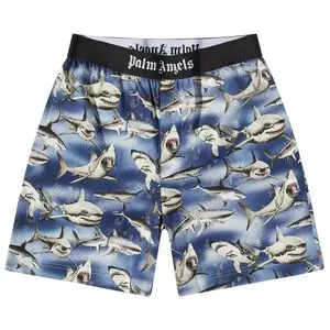 Palm Angels Sharks Easy Shorts - Blue