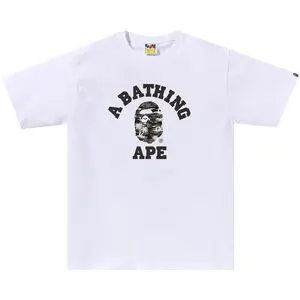 A BATHING APE Palm Tree Camo College T-shirt - White