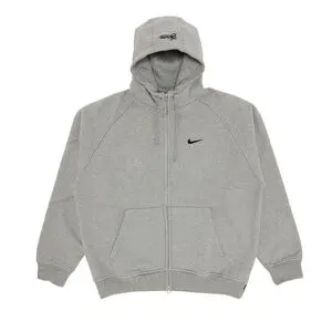 Supreme X Nike Zip Up Hooded Sweatshirt - Grey
