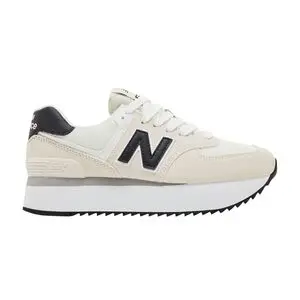 NEW BALANCE 574+ Lace Up Sneakers - Cream
