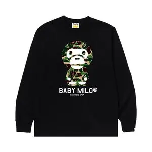 A BATHING APE Abc Camo Baby Milo Long-sleeve Tee - Black