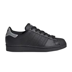 Adidas Superstar J Silver Sneakers - Black