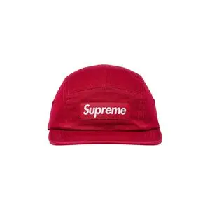 Supreme Washed Chino Twill Camp Cap - Red
