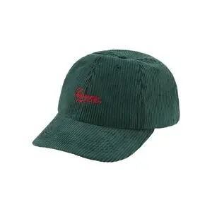 Supreme Script Corduroy 6-panel Cap - Green